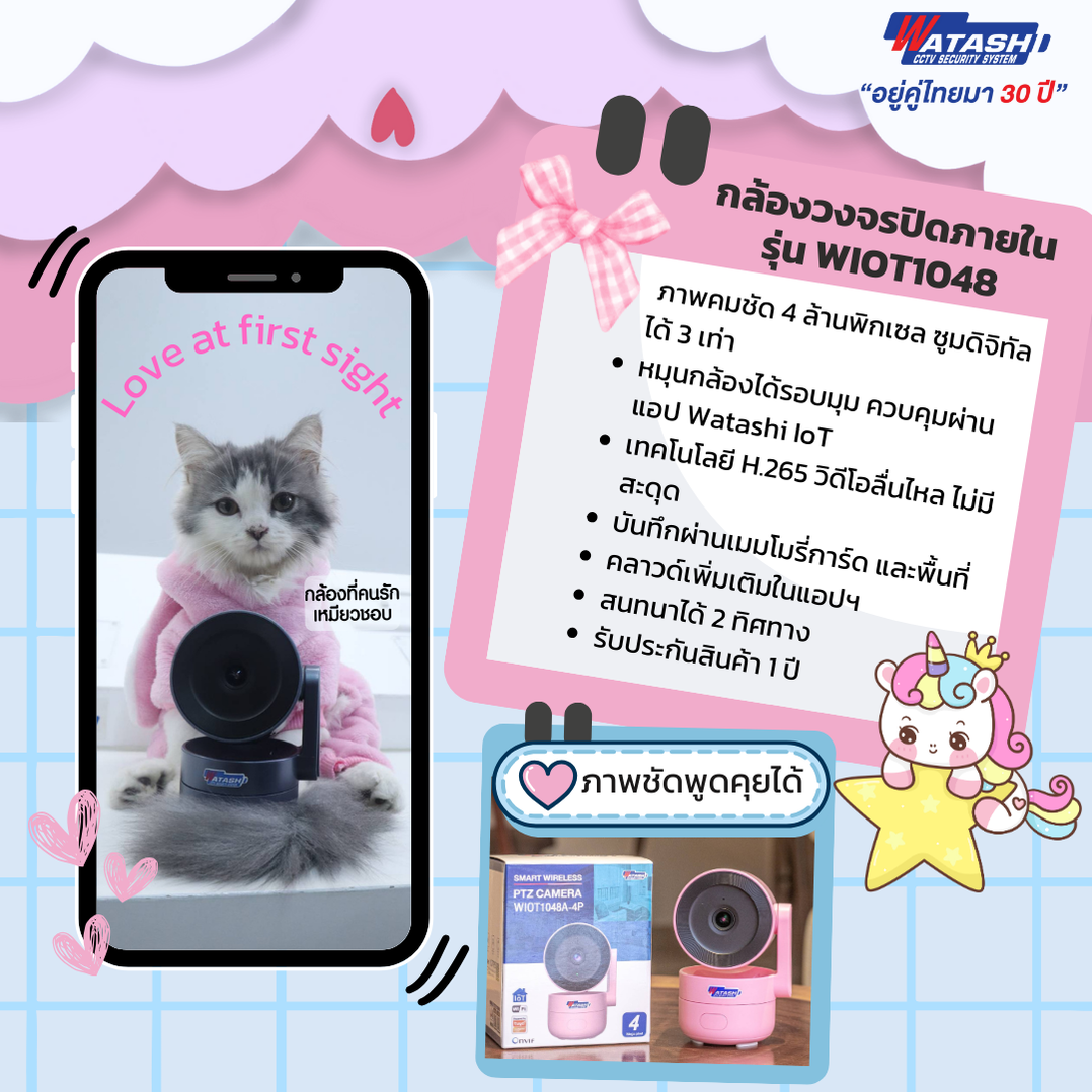 SMART WIRELESS PTZ WATASHI WIOT1048 CCTV | 4MP, 3X Digital Zoom, 360 ...